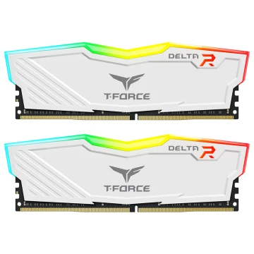 16GB (2x8) DDR4-3200 CL16 Team Group T-Force Delta RGB White