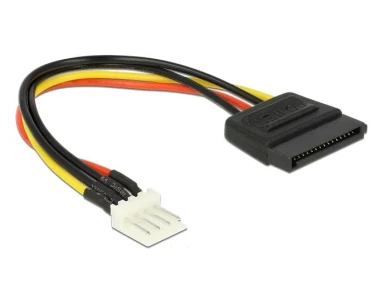 Кабел Delock Power Cable SATA 15 pin receptacle > 4 pin floppy male 15 см
