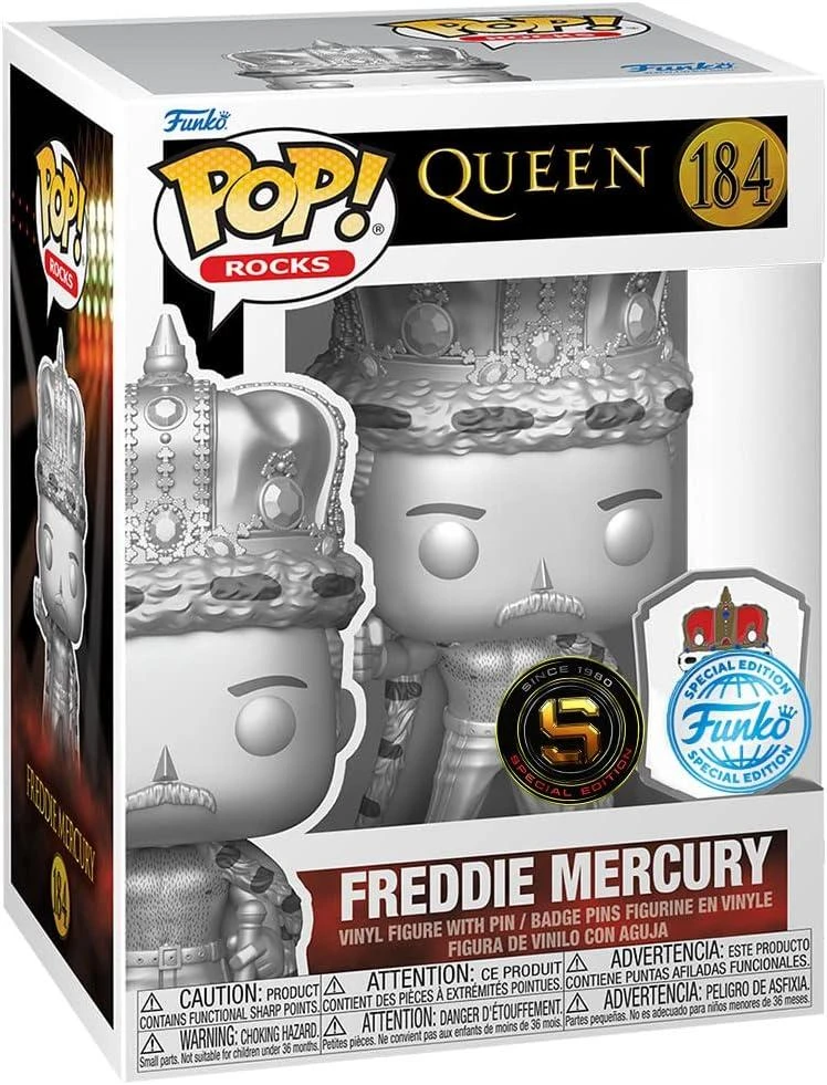 Фигурка Funko Pop! Rocks: Queen - Freddie Mercury King (Platinum) with ...