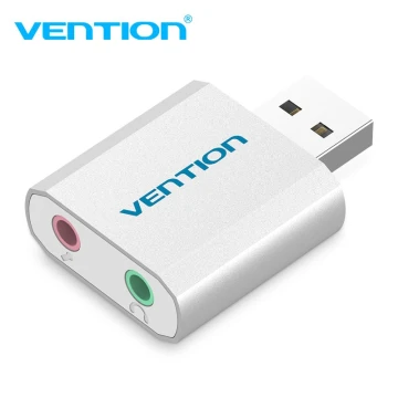 Vention външна звукова карта USB Sound card - Headphones, Mic, Silver ...